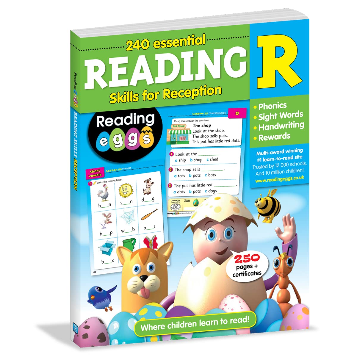 Reading Eggs: 240 Essential Reading Skills for Reception Workbook ...