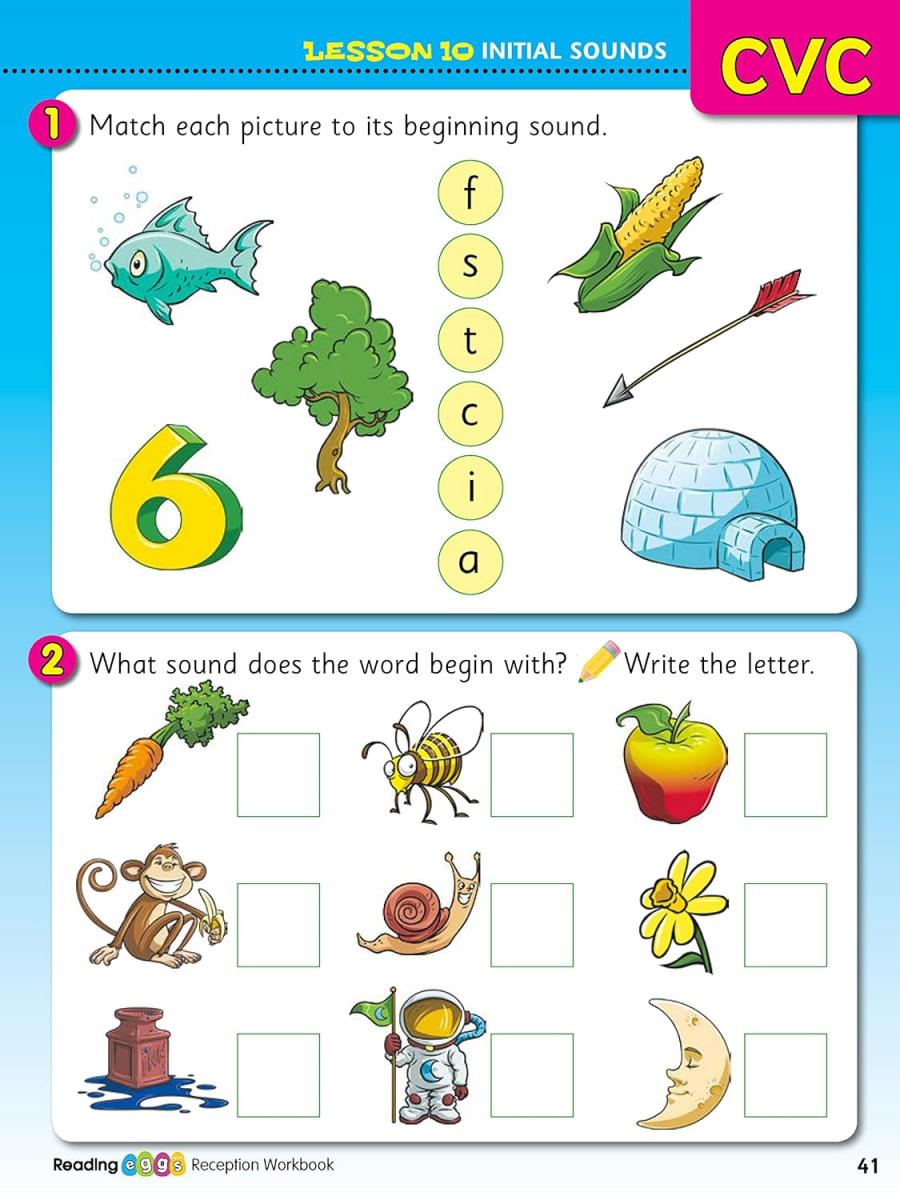 Reading Eggs: 240 Essential Reading Skills for Reception Workbook ...