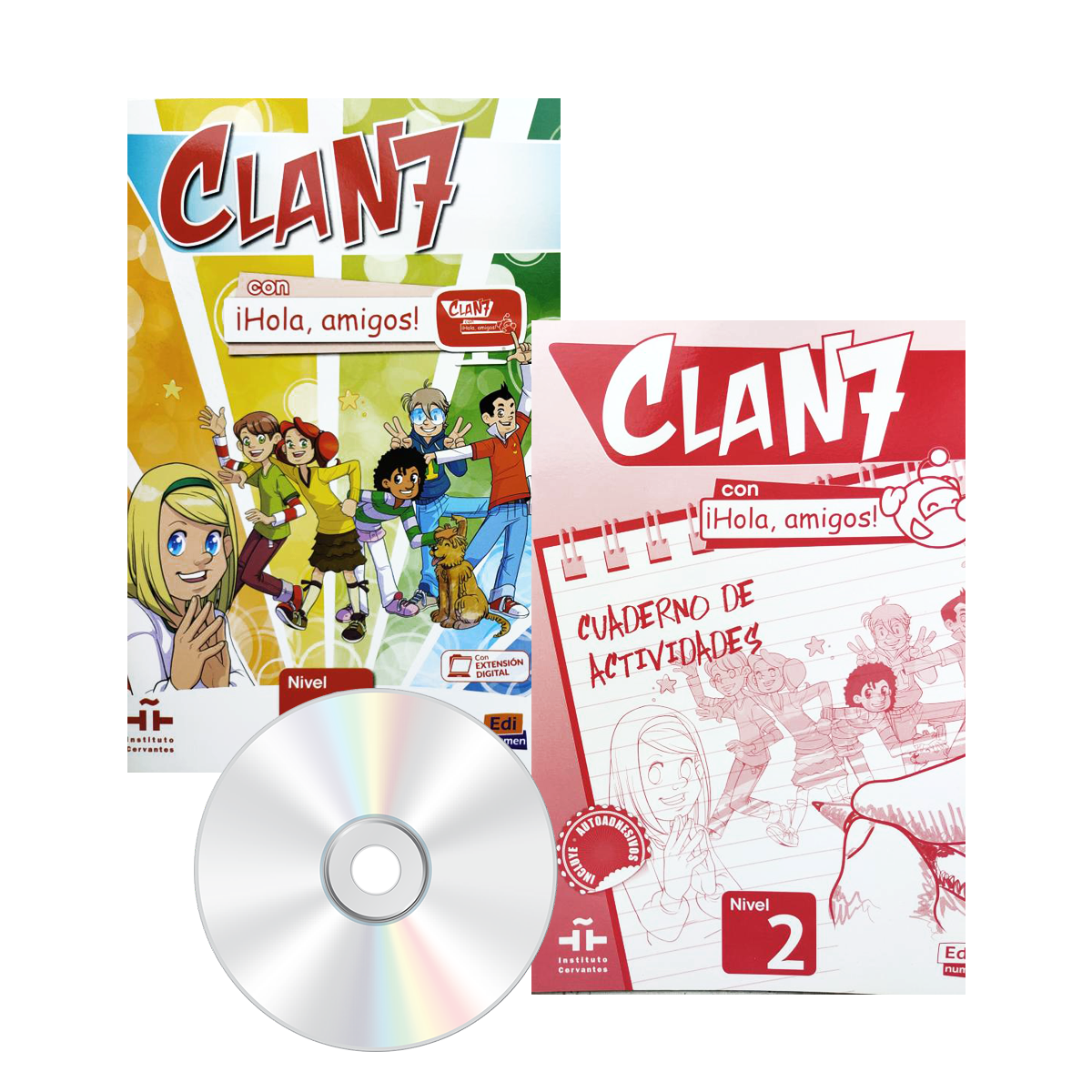 Clan 7 con ?Hola, amigos! 2 (Libro del alumno + CD-ROM + Cuaderno de ...