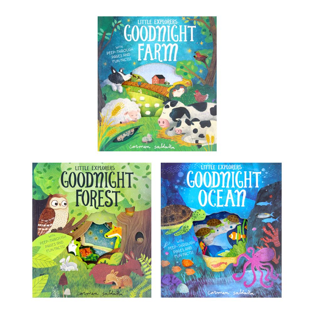 Peep Inside Board Books Goodnight World Little Explorers 3 Books (UK ...